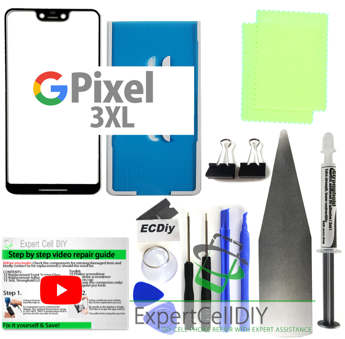 Patent Pending DIY Google Pixel Phone Front Screen Glass Repair Kit ...